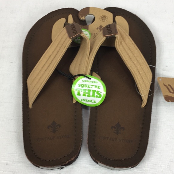 Vintage Stone | Shoes | Vintage Stone Mens Thong Flip Flops Sandals New ...
